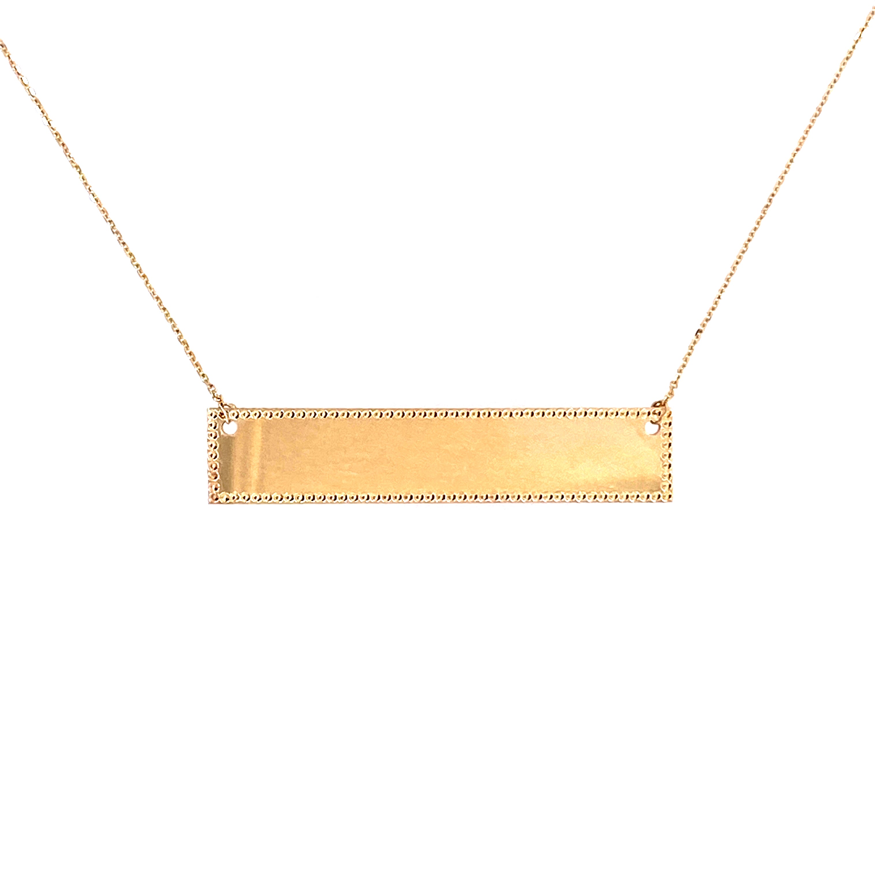 Custom Personalized Nameplate Bar In 14K Gold – picntell