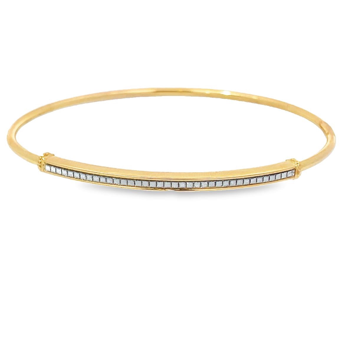 14K Gold Two Tone Bangle – picntell